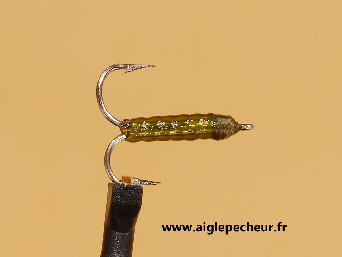 Nymphe double taille n°14 corégone féra lavaret palé chironome D1439 ...